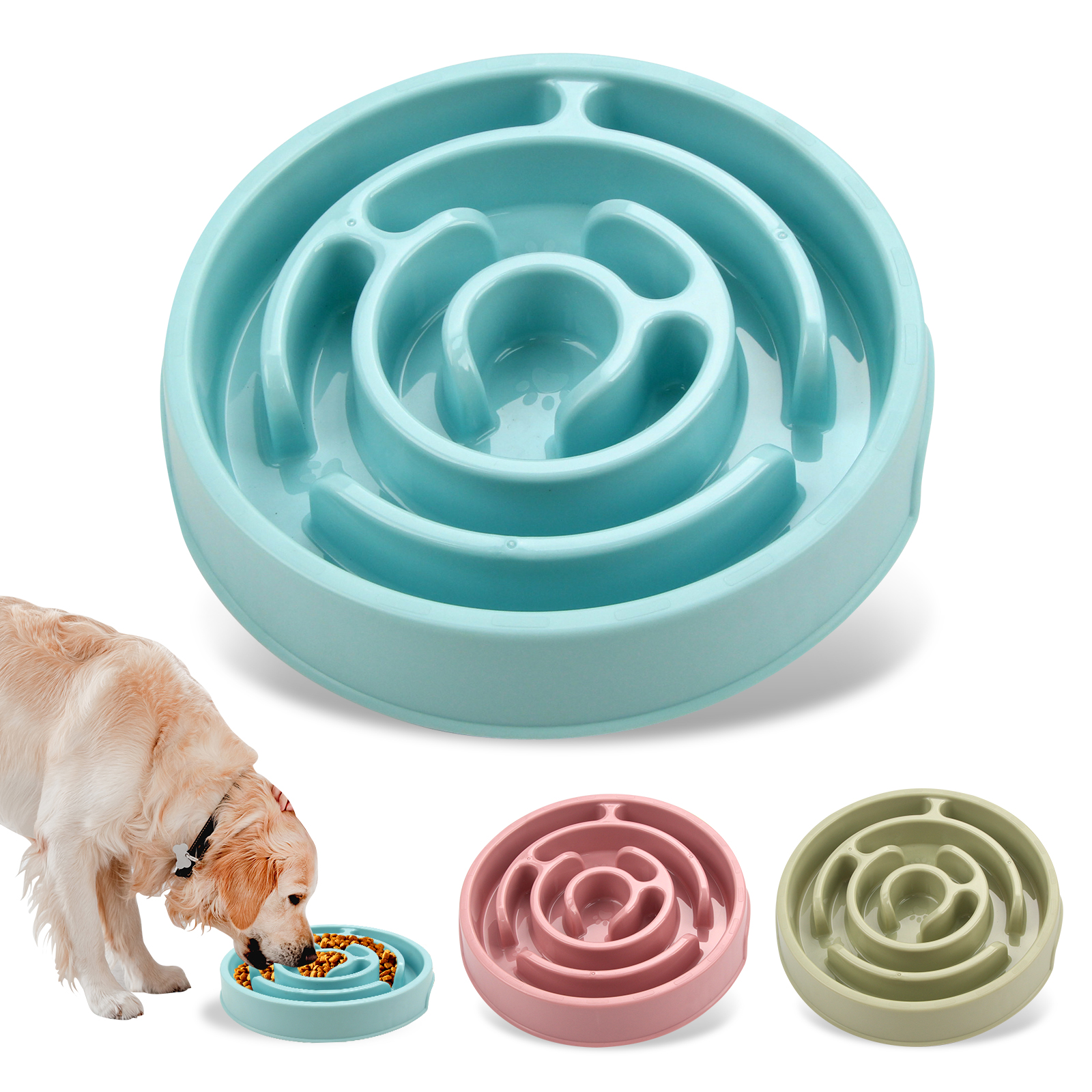 Slow Feeder Bowl Pet Slow Feeding Bowl Maze Dog Food Bowl Puppy Cat ...