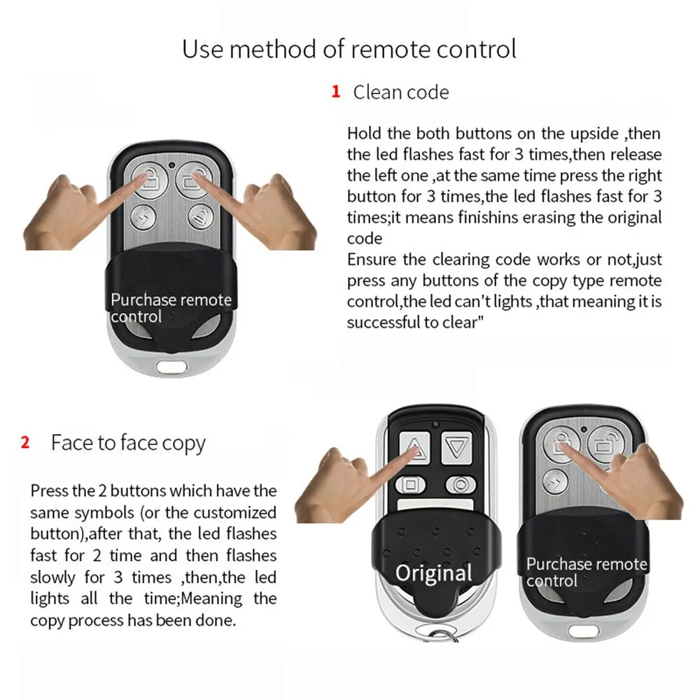 ABCD / Lock Unlock 4Button Metal Push Button Remote Control Transmitter ...