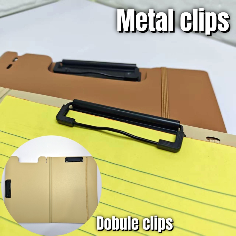 Long Clipboard with Cover File Folder with Strap Paper Organizers ...