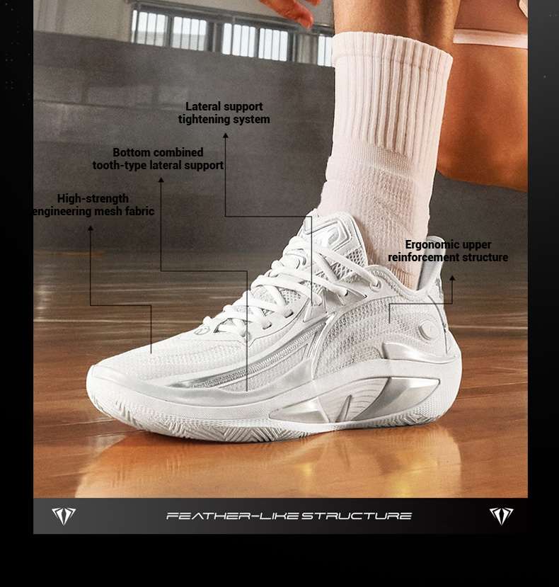Qiaodan Duya 4.0 Basketball Shoes for Men Spike Low-Cut Stable Shock ...