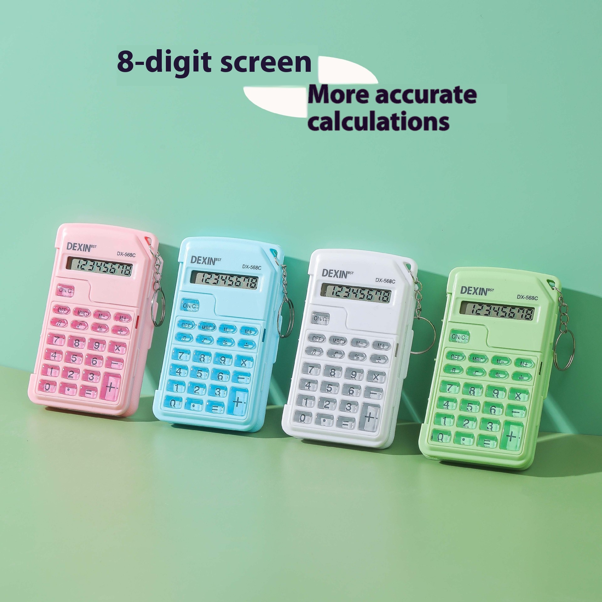 Adorable Pink Scientific Calculator with Large Display, Portable for ...