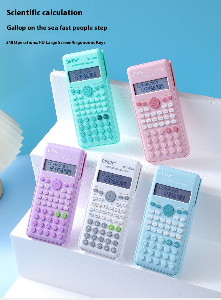 Adorable Pink Scientific Calculator with Large Display, Portable for ...