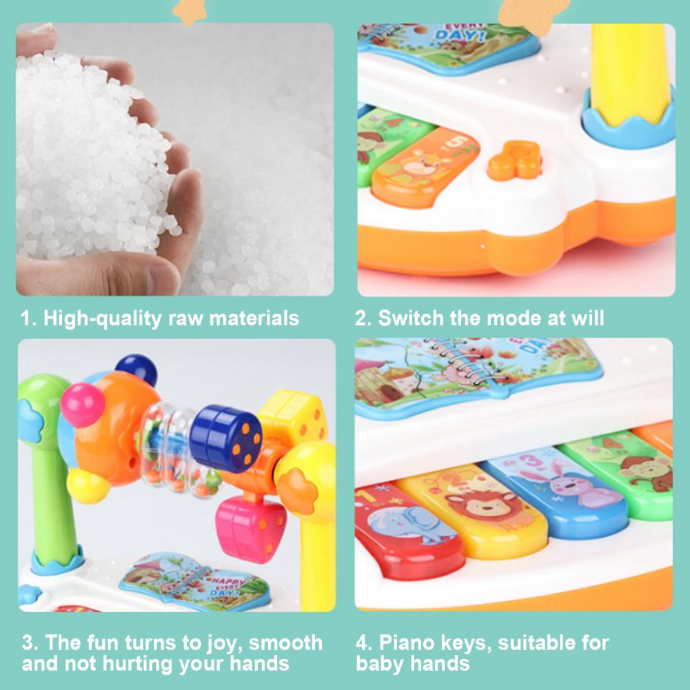 Baby Musical Piano Toy - Early Learning Instrument with Light, Drum ...