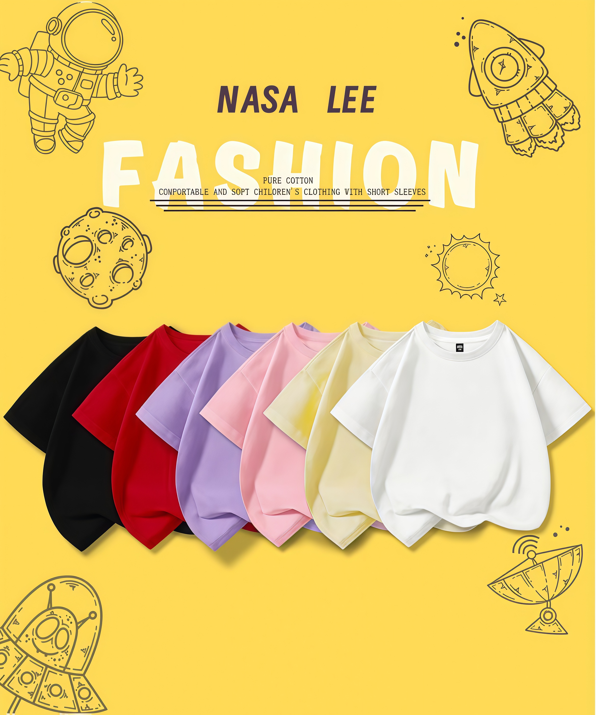 NASA Kids T-shirt Roblox Cartoon Kids T-Shirt – 100% Cotton Kids Short ...