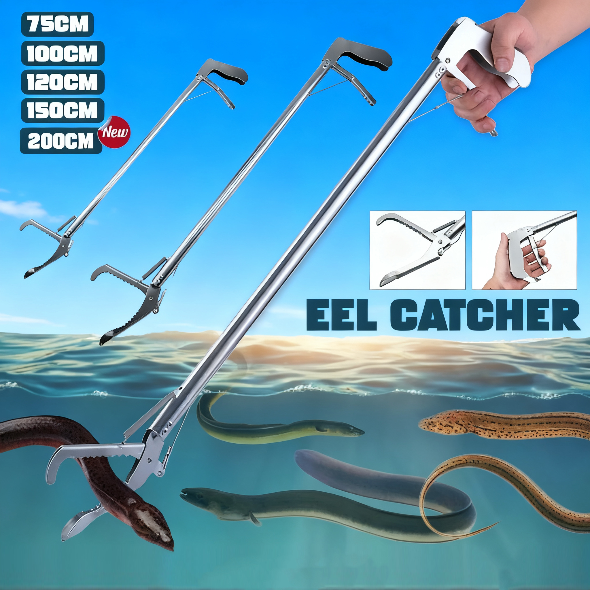 Stainless steel snake trap snake trap reptile trap clamp gripper eel ...