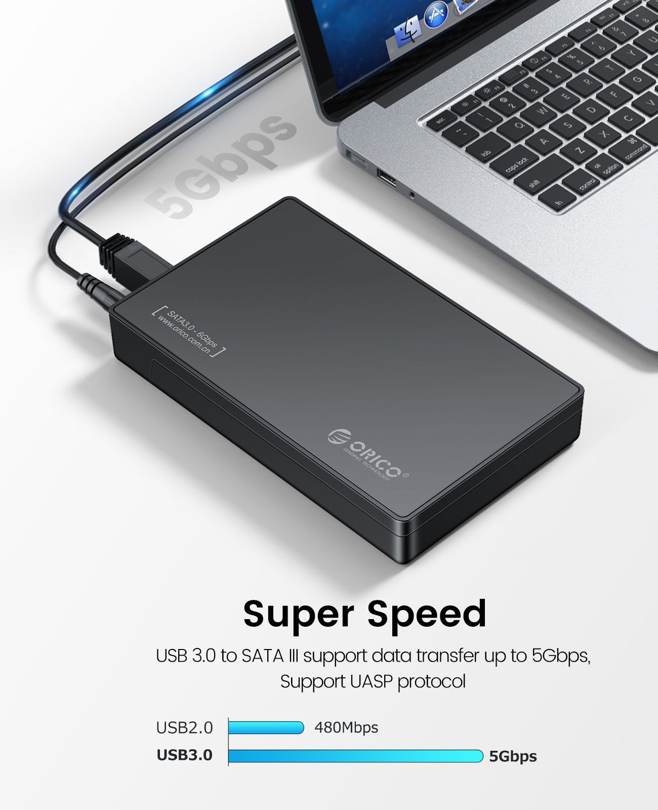 ORICO 3.5 inch External Hard Drive Enclosure with 12V/2A Power Adapter ...
