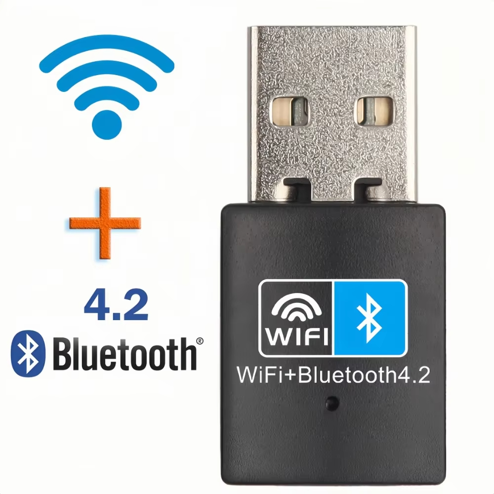 USB WiFi Bluetooth 4.2 Adapter 150Mbps 2 in 1 USB Bluetooth Dongle 2 ...