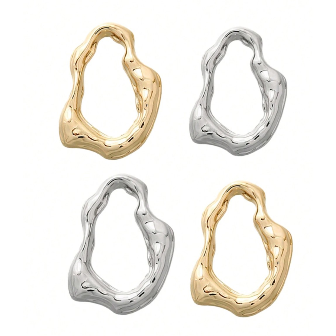 T-shirt Tie Clips, Silk Scarf Ring Clip for Women Fashion Metal Round ...