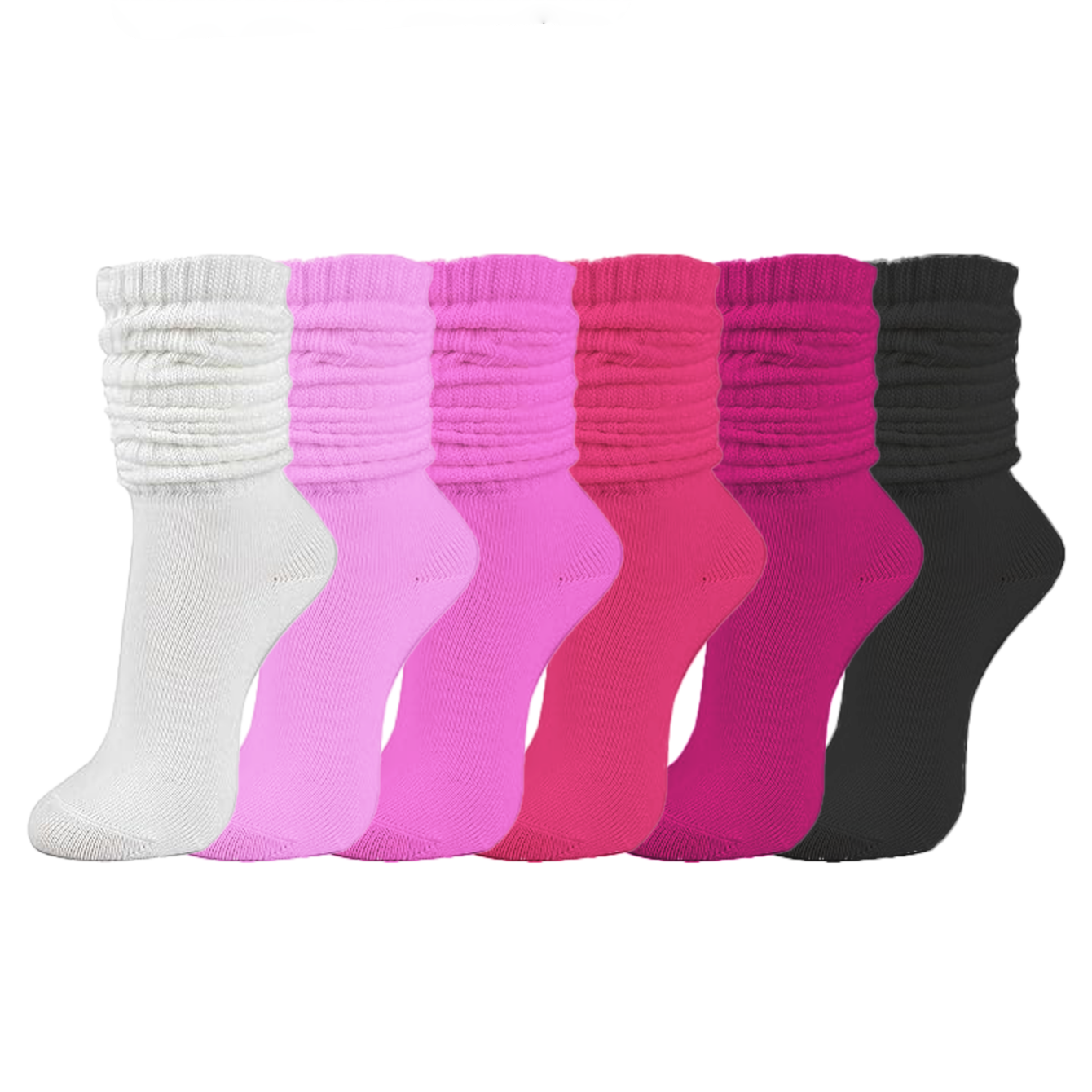 Women's Slouch Socks - Bubble Knit Stackable Mid-Calf Medyas | Black ...