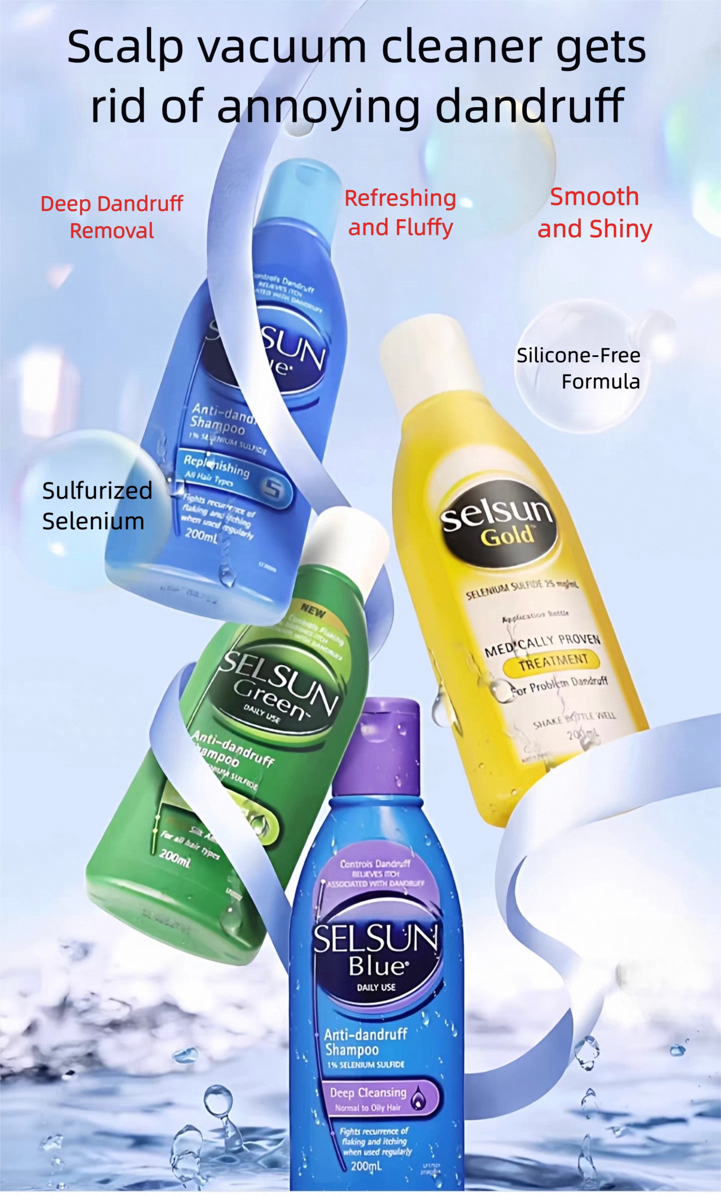 SELSUN Anti-Dandruff Shampoo Treatment 200ml (Selenium Sulfide) Oil ...