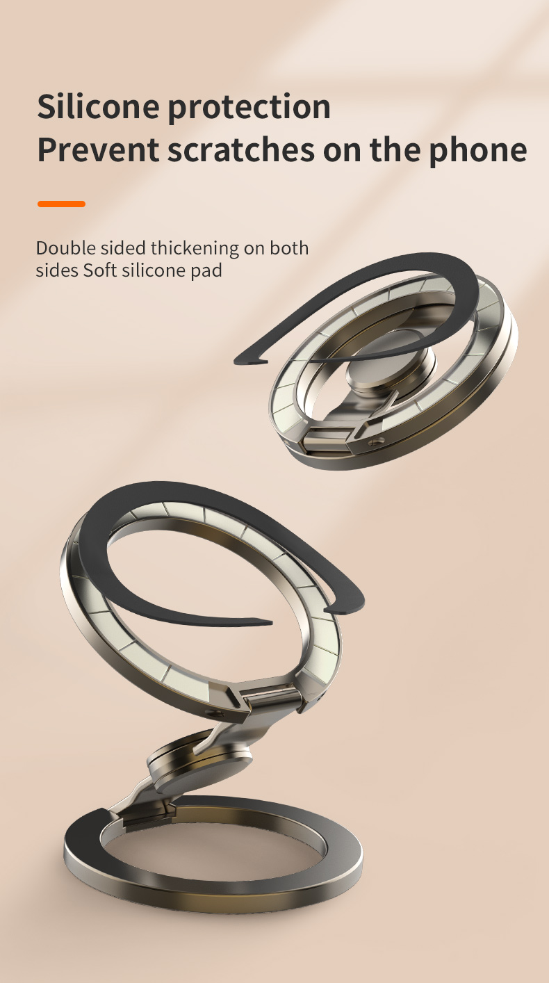 Double Magnetic Cell Phone Ring Holder Compatible with iPhone 16 12 13 ...