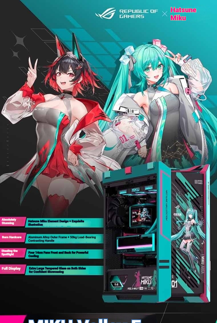 ASUS ROG GX601S Helios RO girl x Hatsune Miku Future Edition co branded ...
