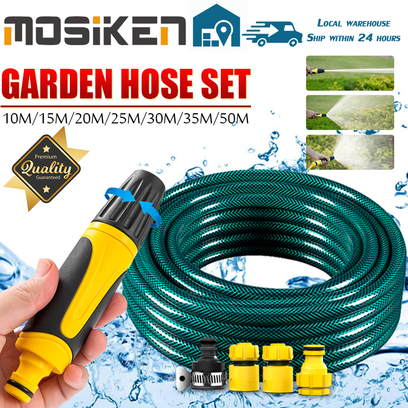 Garden Hose Set with Water Spray Nozzle Resistant Hose for Garden Use ...