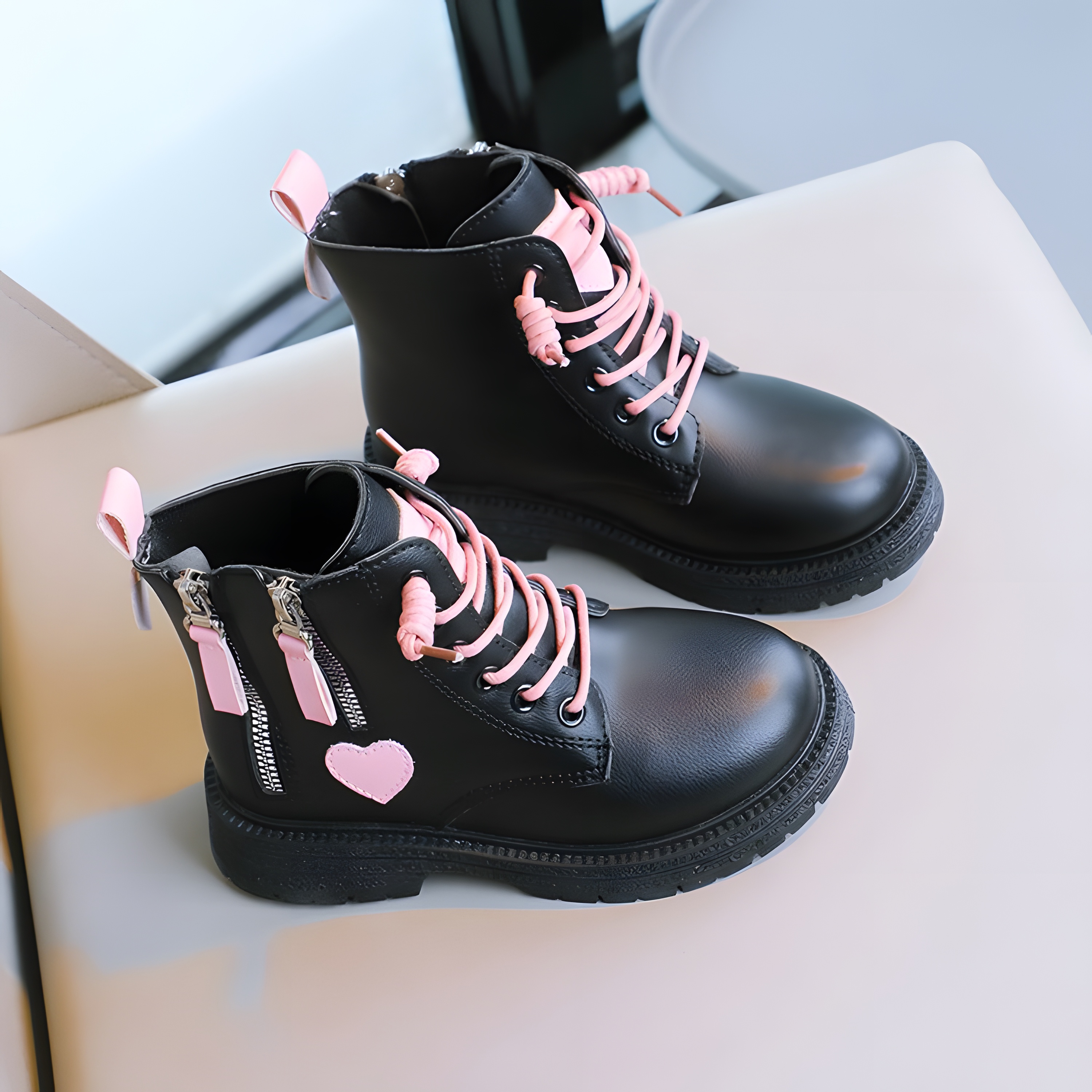 Nancy Kids Black Boots for Girl School Martin Boots Princess Boots for ...