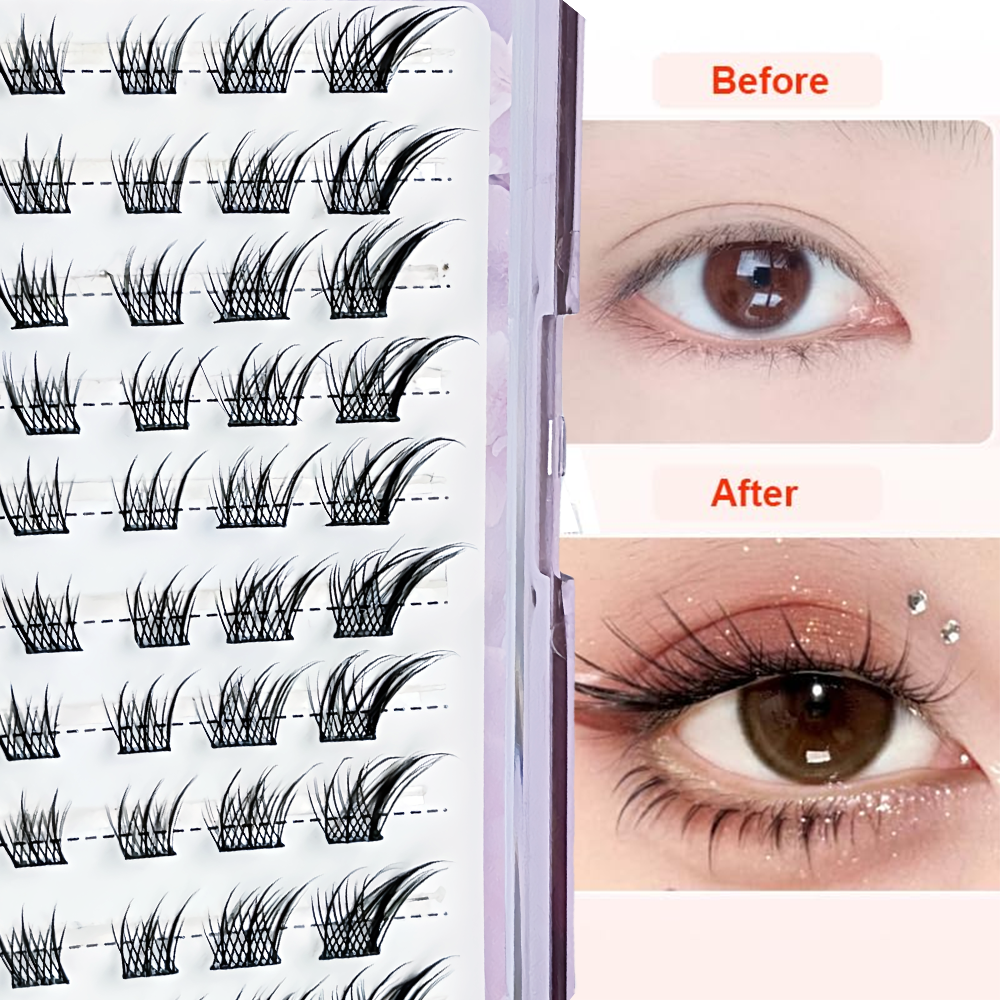 Manga Lash Clusters Fairy Cat Eye Lash Clusters Natural Fox Eye ...