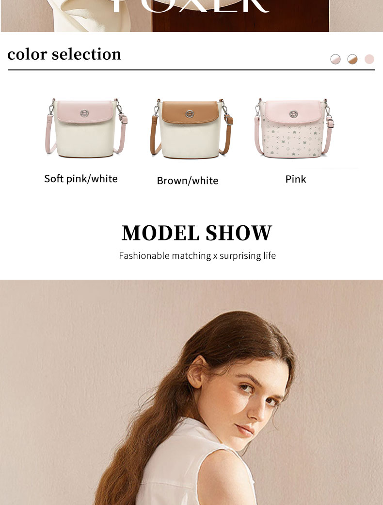 FOXER Shoulder Bag Fashion Print Large Capacity Crossbody Bag Lady ...