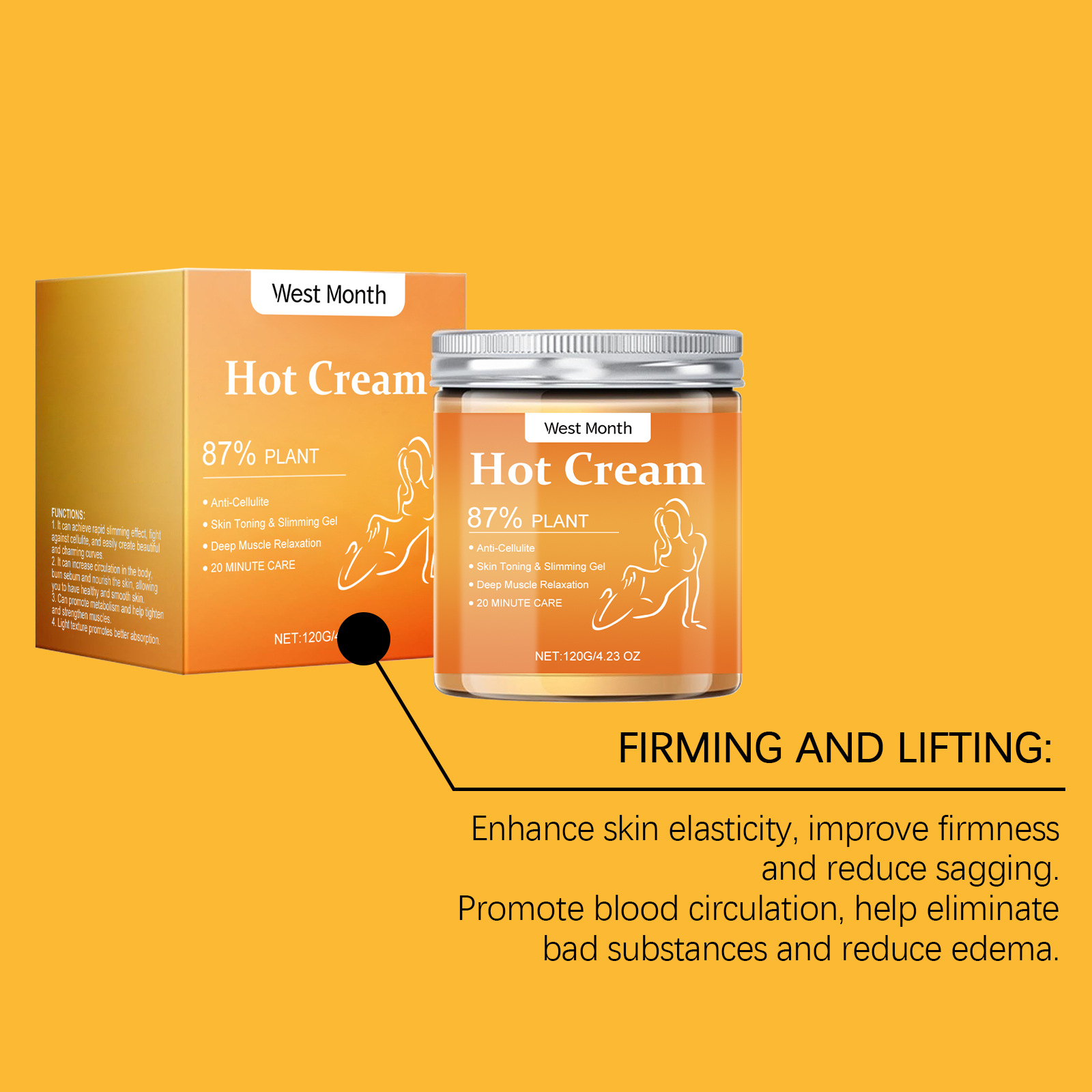 Firming Cream with Hot Effect – Sweat Enhancing Lotion for Tighter Skin ...