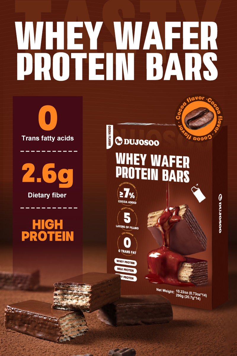 DUJOSOO Whey protein bar Rich protein 0 trans fatty acids Low Sugar Eat ...