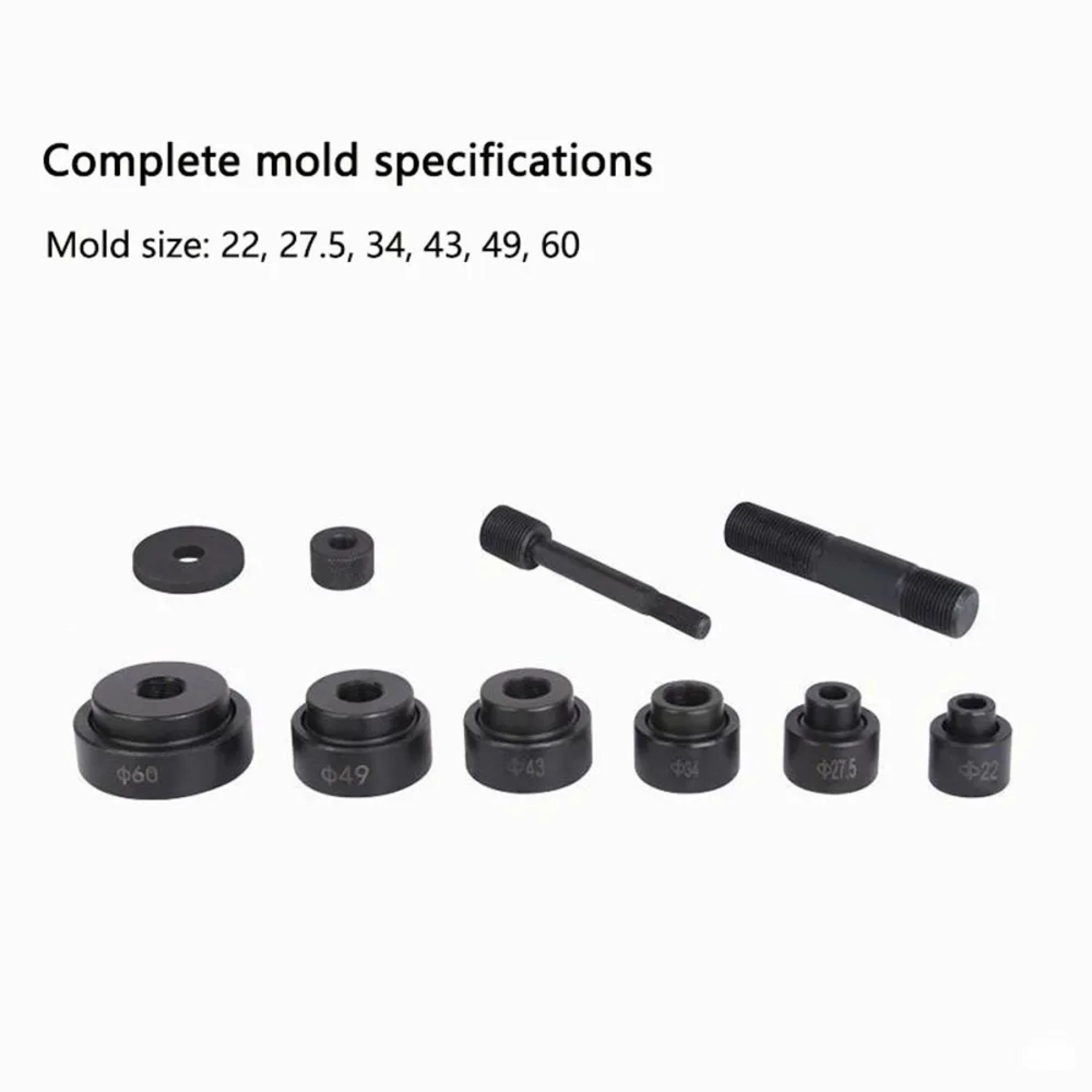 SYK-8B SYK-8A 11T Portable Hydraulic Knockout Hole Punch Driver Tool Kit 22~60mm with 6 Dies ...