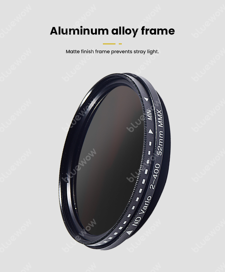 BlueWow Adjustable ND2-400 Variable ND Filter for Mobile Phones – 52mm ...