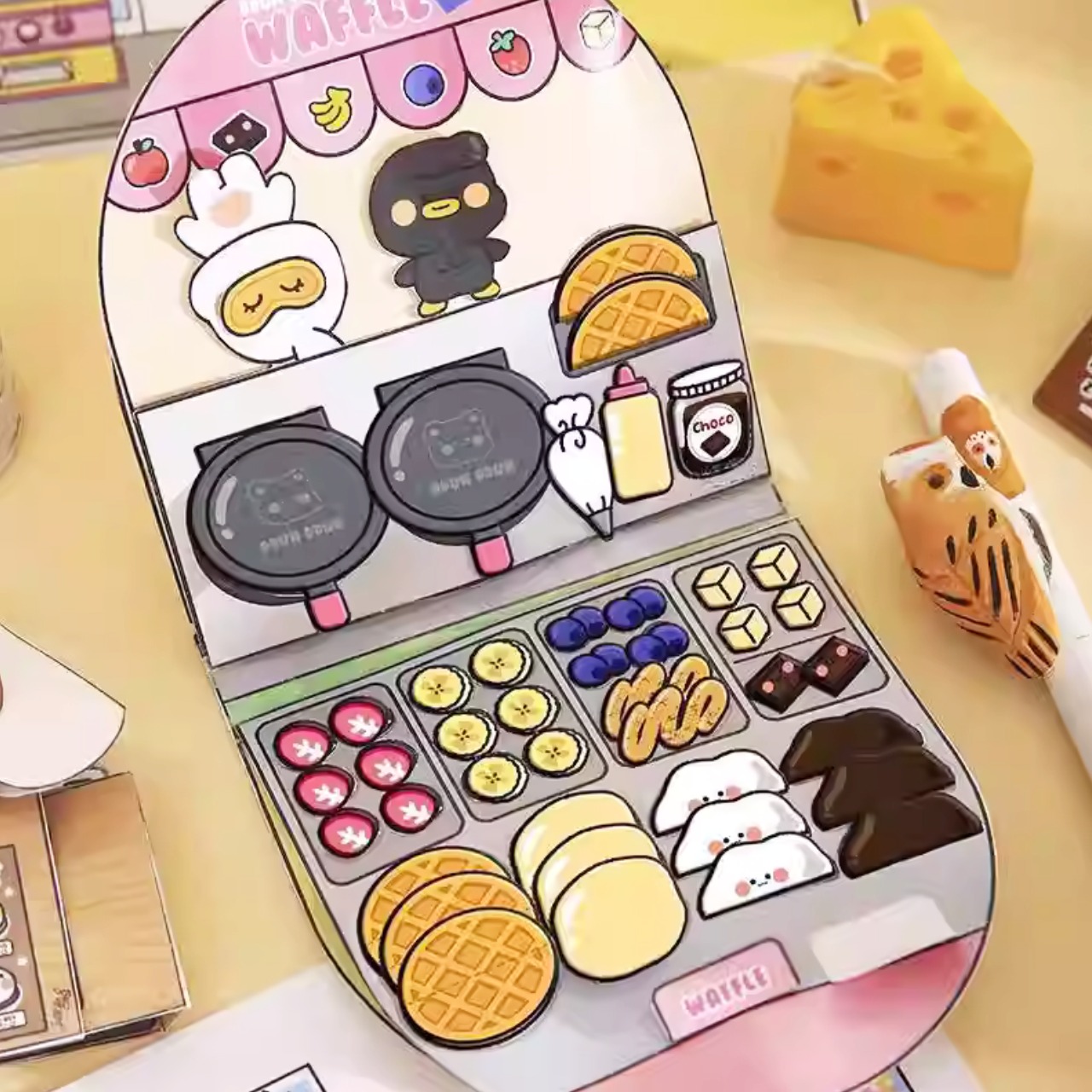 Quiet Book DIY Waffle Bakery Creative Stress Relief Toys DIY Handmade ...