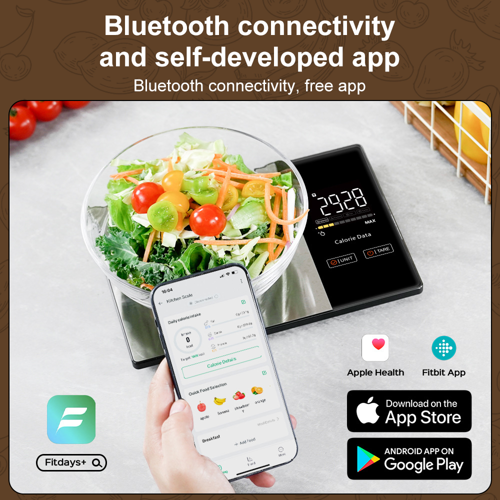 INSMART New Bluetooth Kitchen Scale with 5 Unit Electronic Scale Can Be ...