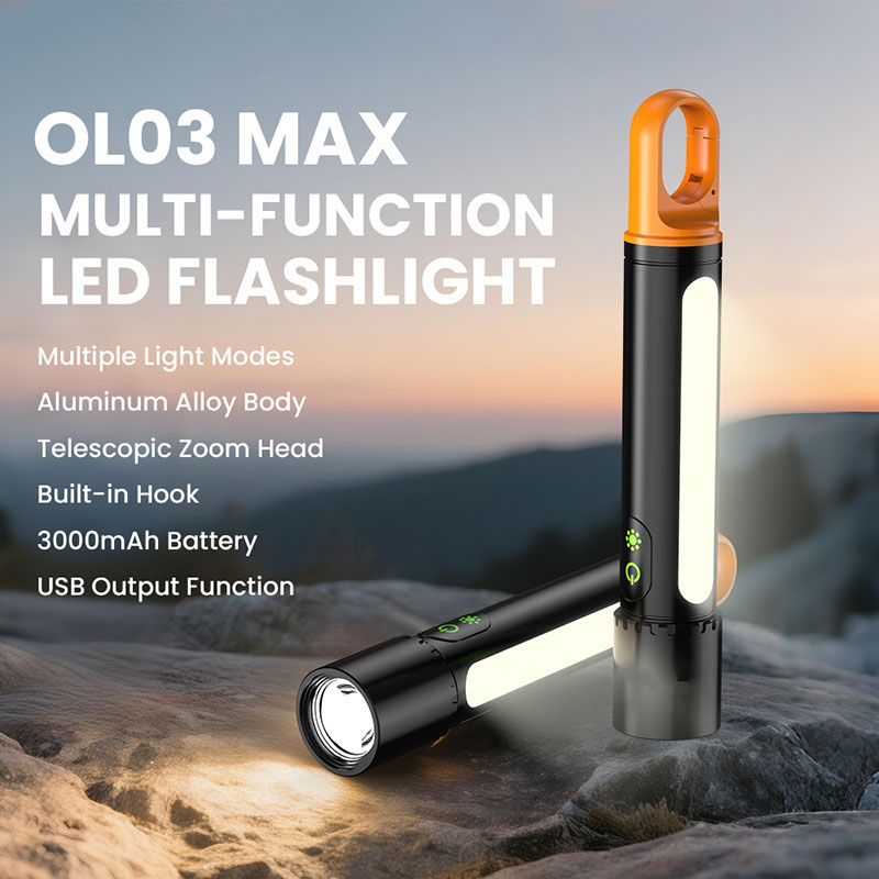 LED Flashlight USB Rechargeable Portable Torch for Home & Outdoor ...