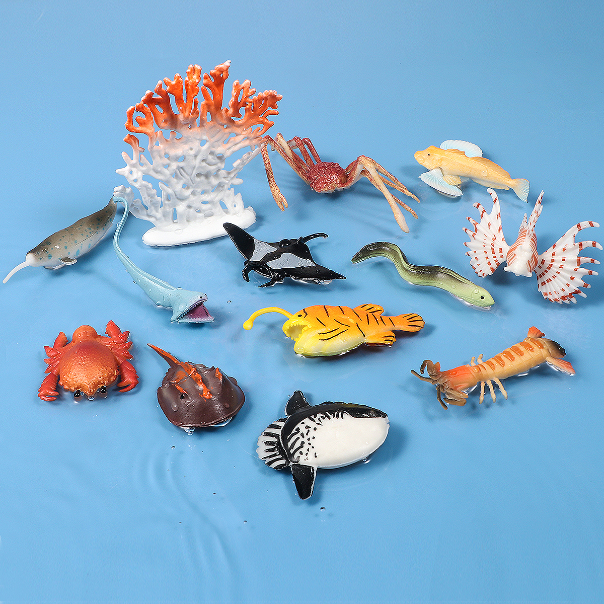 13pcs Mini Realistic Sea Life Toys Figures, Educational Underwater ...