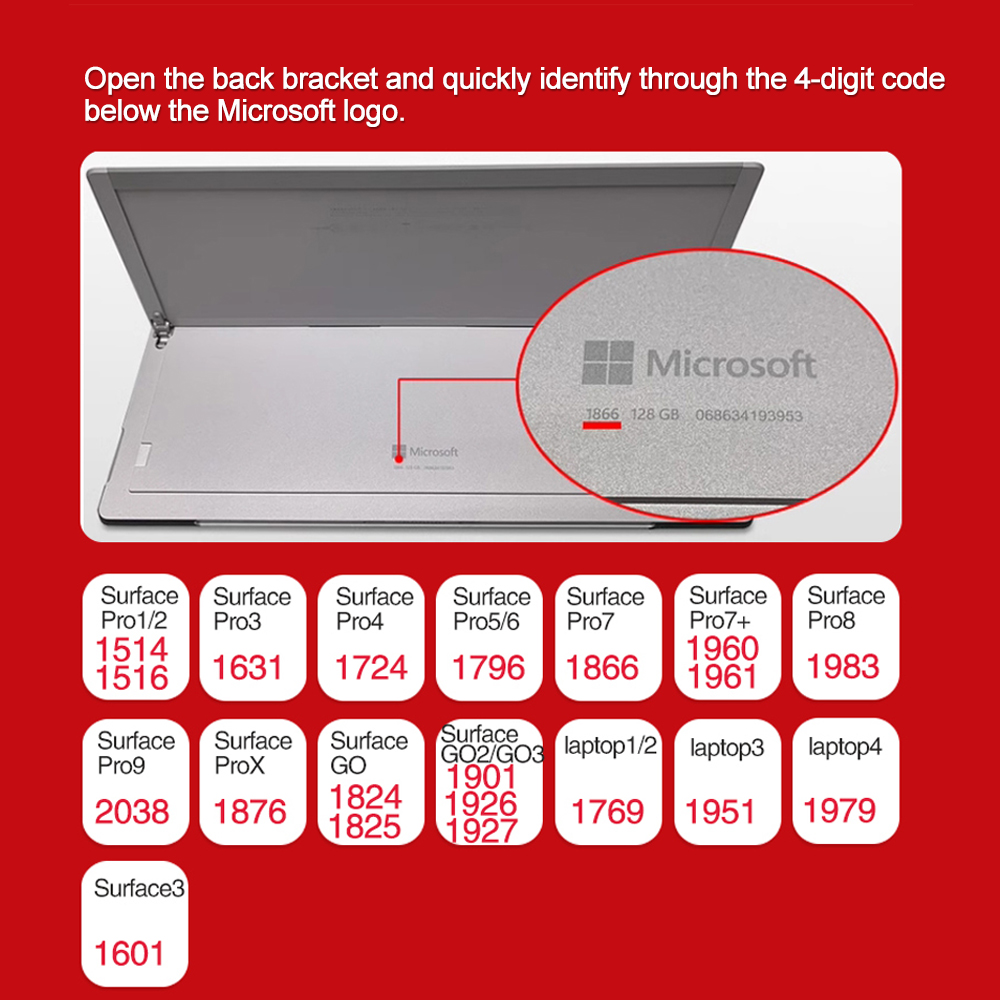 Full Set Protector for Microsoft Surface Pro3/Pro4/Pro5/Pro6/Pro7/Pro7+/Pro8/ProX/Pro9/Pro10 ...