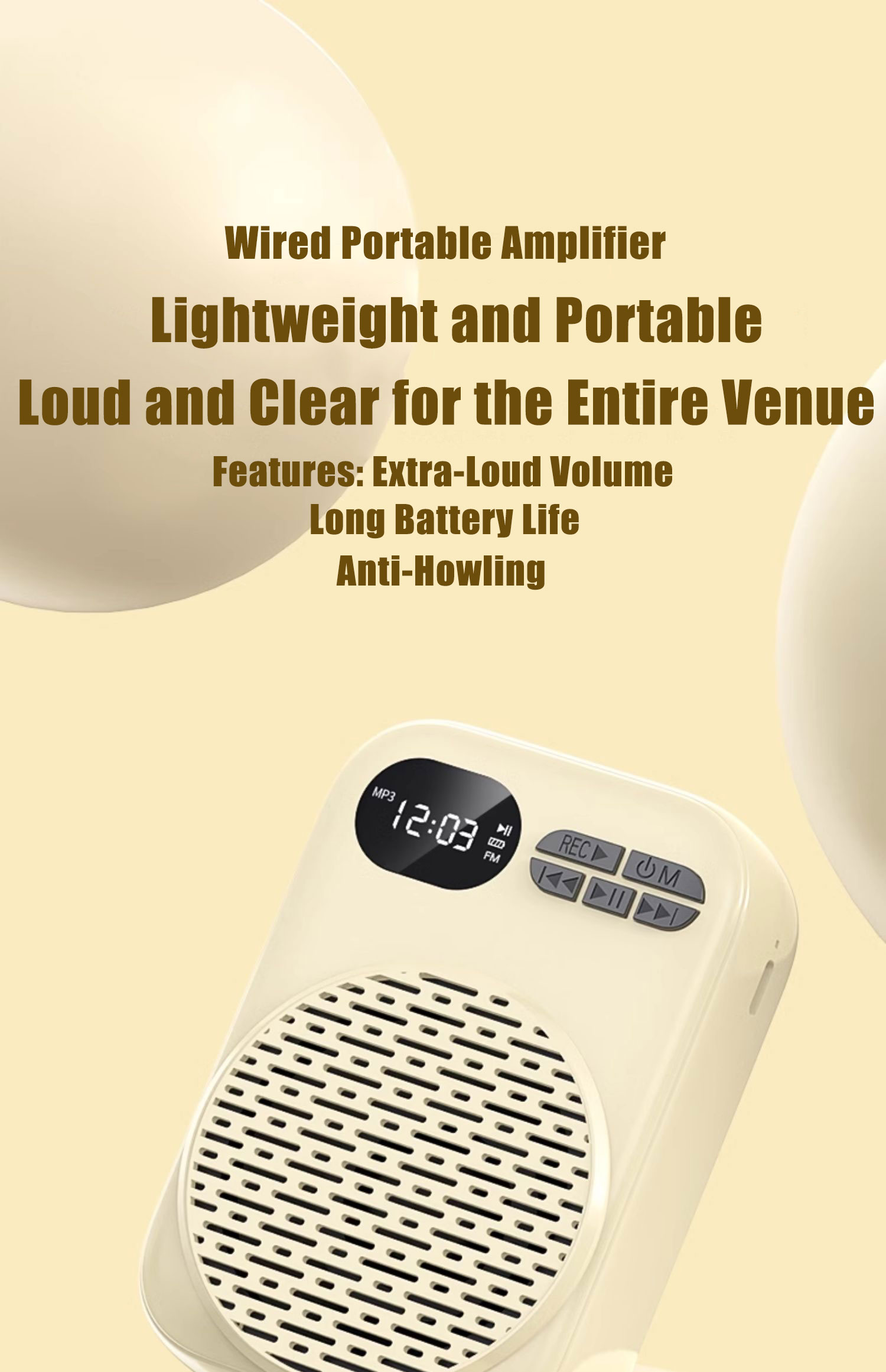 【Super loud volume】Voice Amplifier Wireless 12000mAh For teachers ...