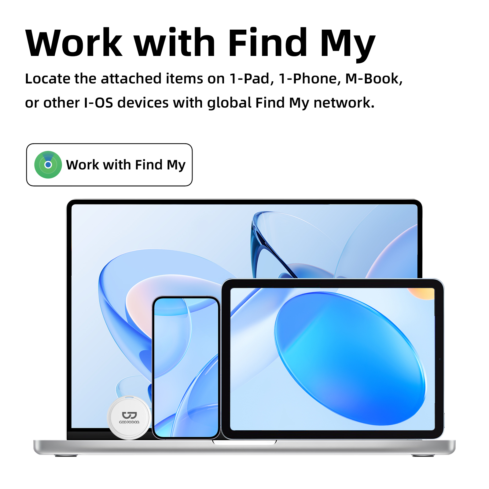 GOOJODOQ Anti Lost Airtag Tracker for iPhone/iPad Smart Tag Locator ...