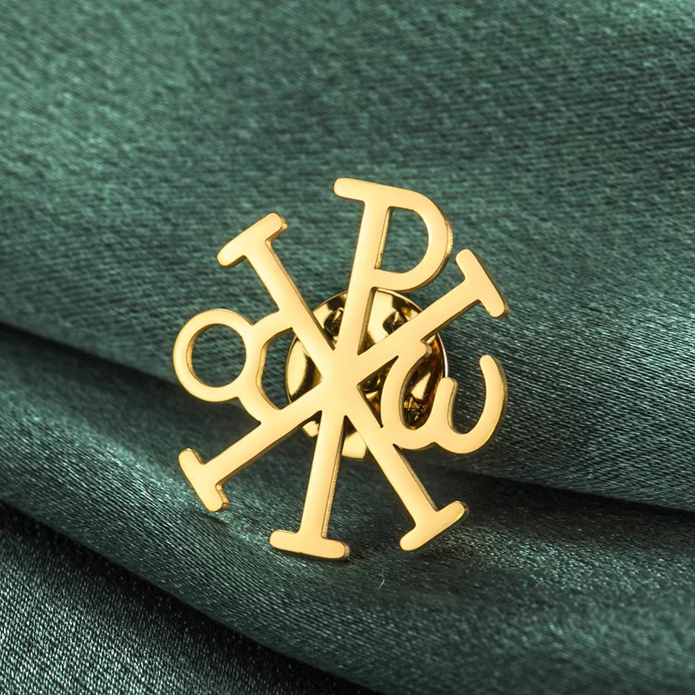 SKYRIM Chi Rho Cross Brooch Pins Christogram Alpha Omega Greek Symbol ...