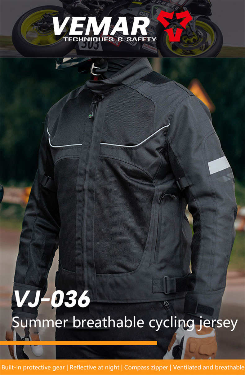 VEMAR men's motorcycle jacket summer mesh riding clothing equipment CE ...