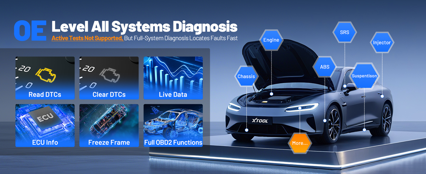 XTOOL X100PADS OBD2 Scanner with EEPROM Key Programming Full System ...