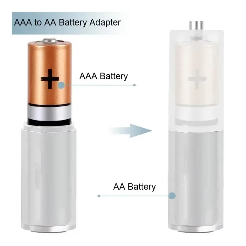 High Toughness Plastic AAA To AA Dry Battery Adapter Li-ion Converter ...