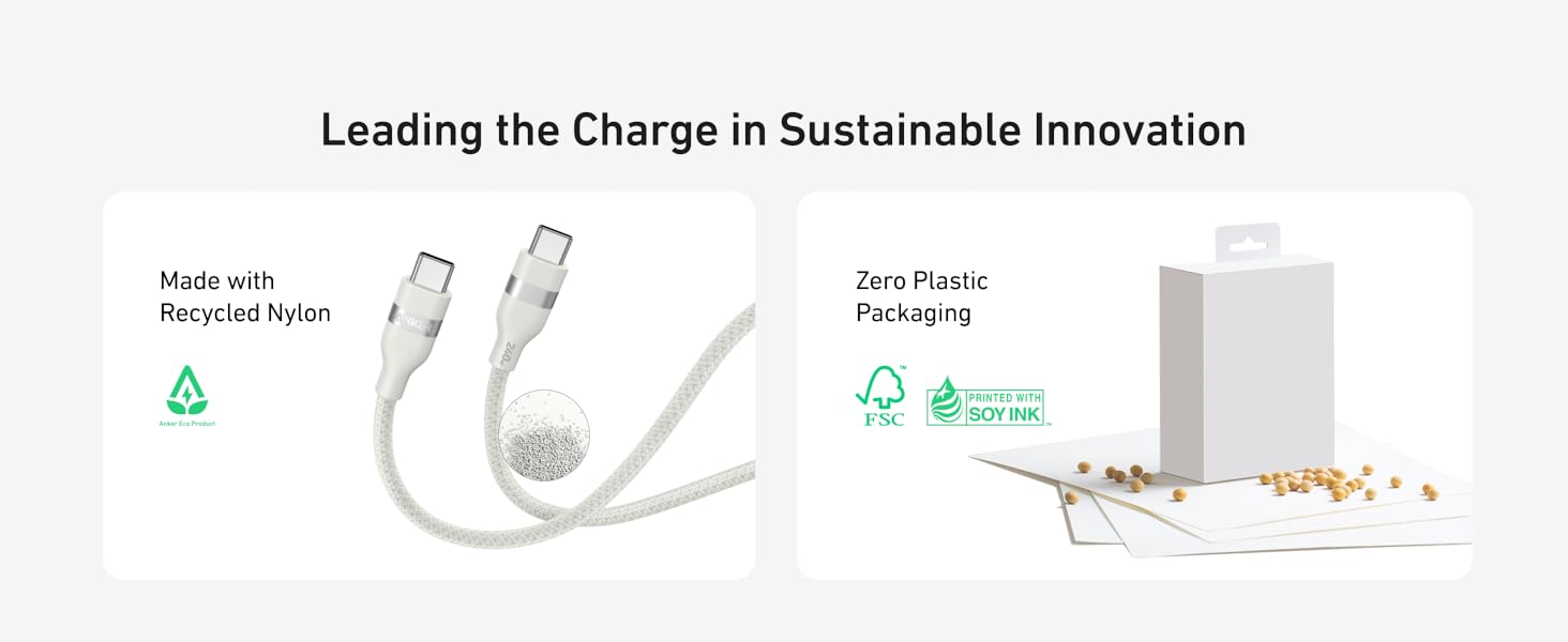 Anker A82E2 Nano USB C Cable, 240W 6FT Flexible Multi-Color Braided ...