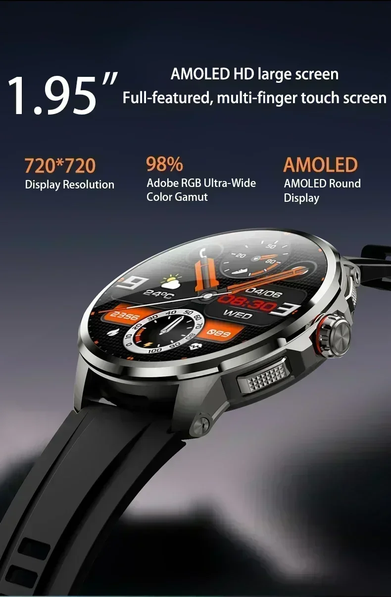 5G/4G Full Netcom 8GB+128GB RAM Smart Watch 1.95 inch 720*720 AMOLED ...