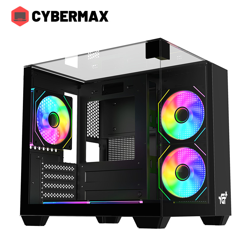 YGT Seaview Room PC Case Panoramic With Tempered Glass M-ATX Gaming ...