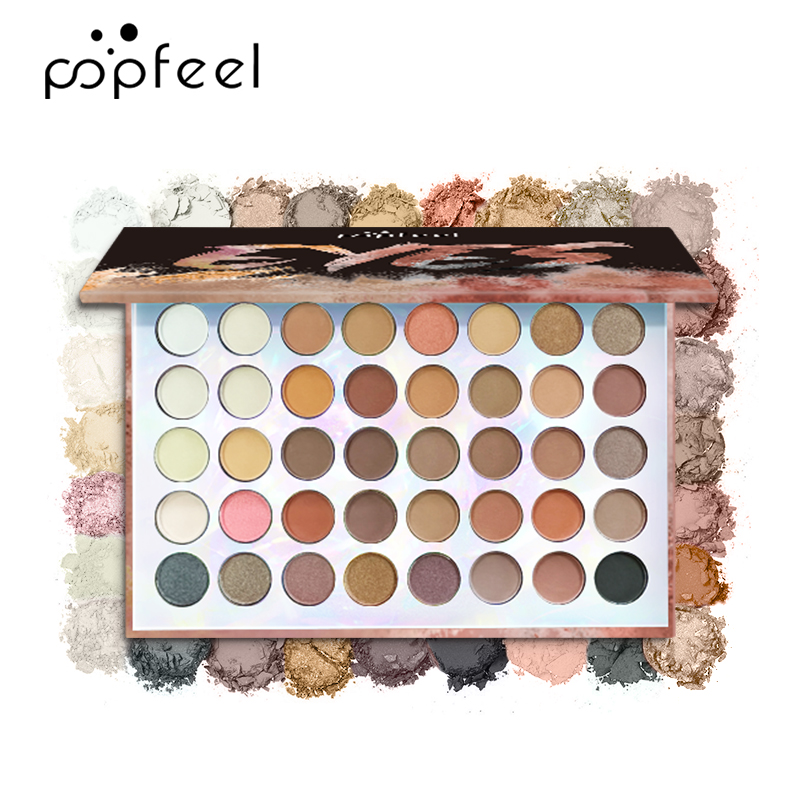 POPFEEL 40-Color Shimmer & Matte Eyeshadow Palette - Waterproof ...