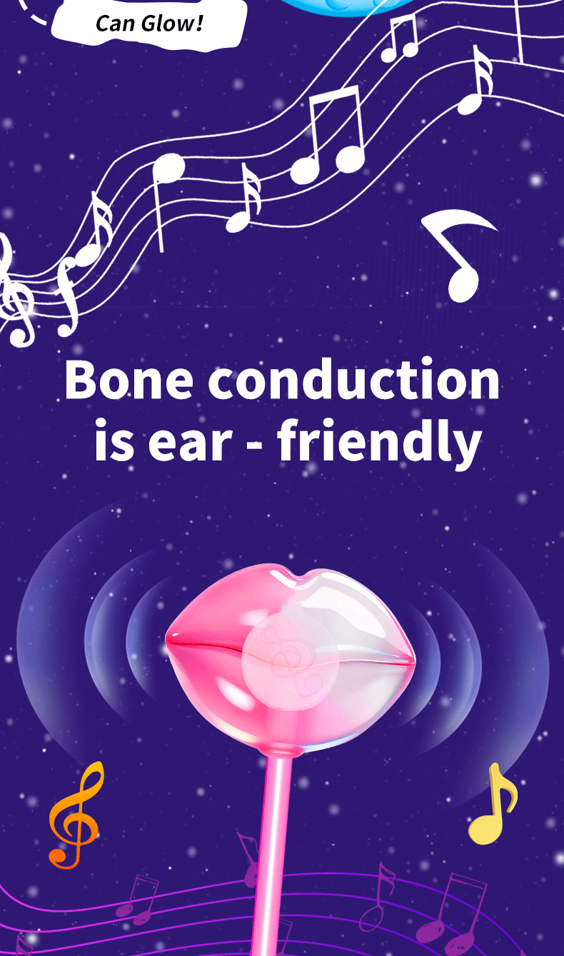 【SWOOT】Music Lollipop Kiss Me Lips Shape Bone Conduction Singing Candy ...