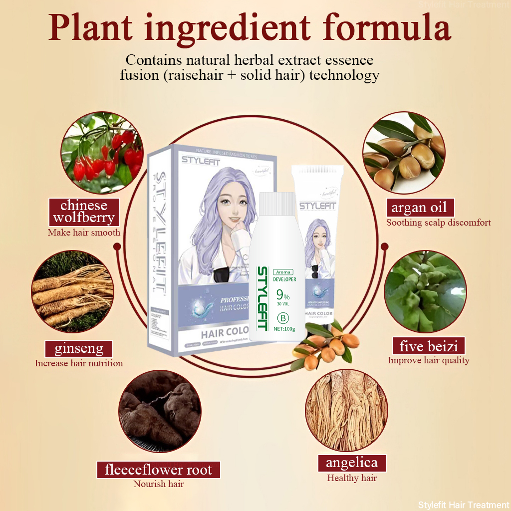 STYLEFIT Hair Color (100ml Hair Dye+100ml Oxidant) | Shopee Philippines