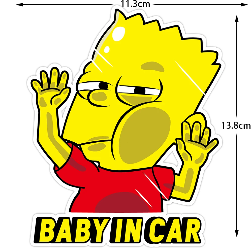 Simpson Reflective Vinyl Waterproof Decals Car Modified Decoration ...