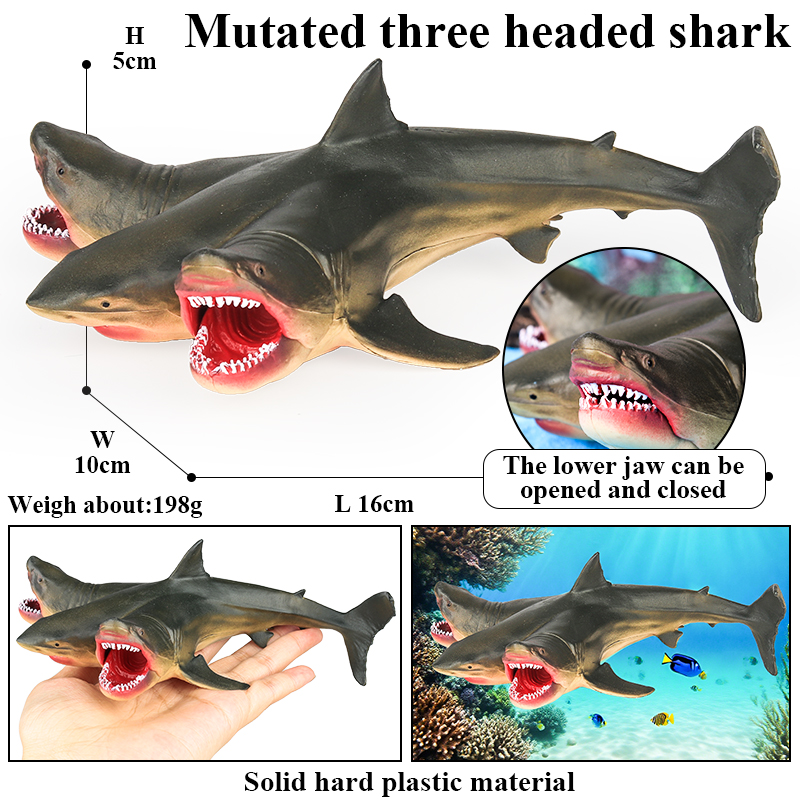 Savage Marine Sea Overlord 3-Headed Shark Megalodon Action Figure ...