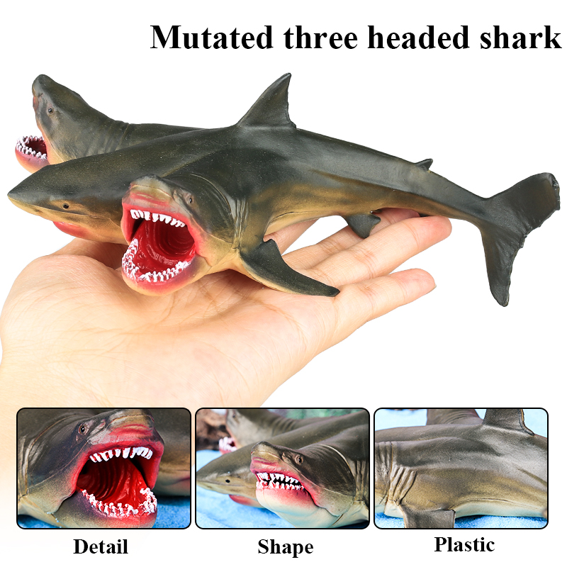 Savage Marine Sea Overlord 3-Headed Shark Megalodon Action Figure ...