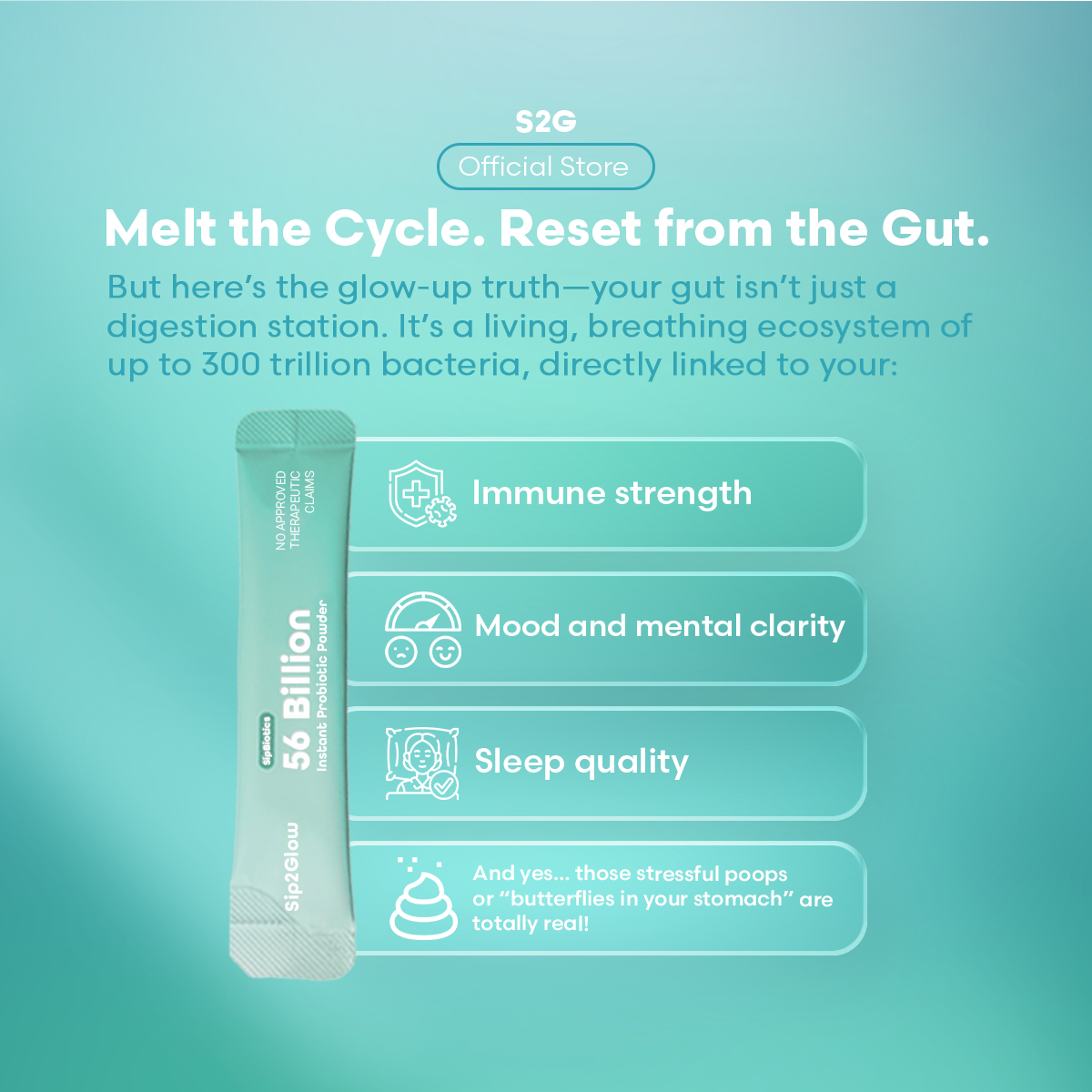 [1B]Sip2Glow 56Billion Probiotic CFU for Gut Health | Multi-Strain ...