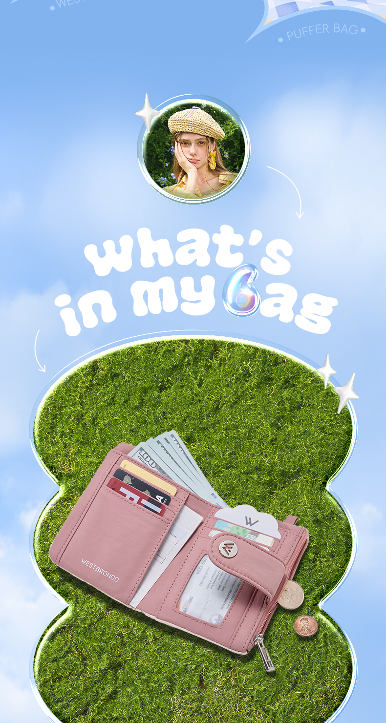 【NEW ARIVALS】 WESTBRONCO Puffer Women Wallet, Lady Purse With Magnetic ...