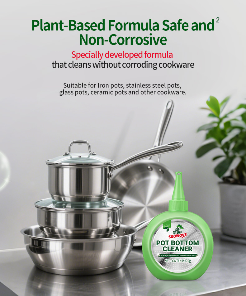 Seaways Pot Bottom Cleaner 270g Effectively Removes Pots Pans Stubborn ...