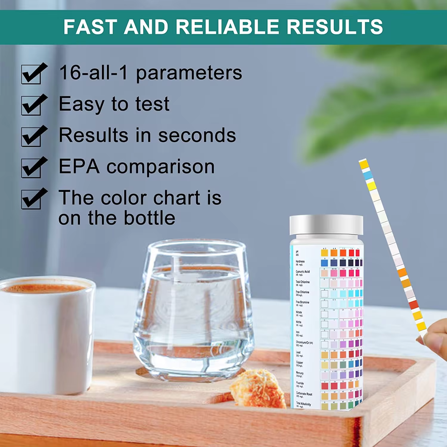 Home Drinking Water Quality Test Combo Kit 16in1 Water Test Strips + 2 ...