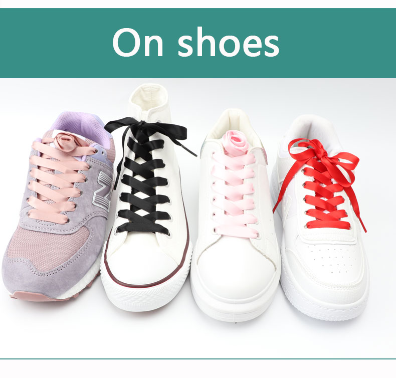 Silk Shoe Laces Satin Ribbon Flat Shoelaces Women Sneakers Shoelace ...