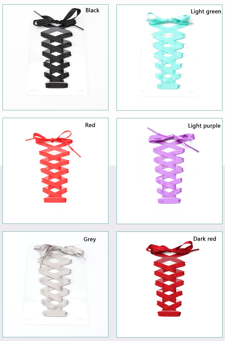 Silk Shoe Laces Satin Ribbon Flat Shoelaces Women Sneakers Shoelace ...